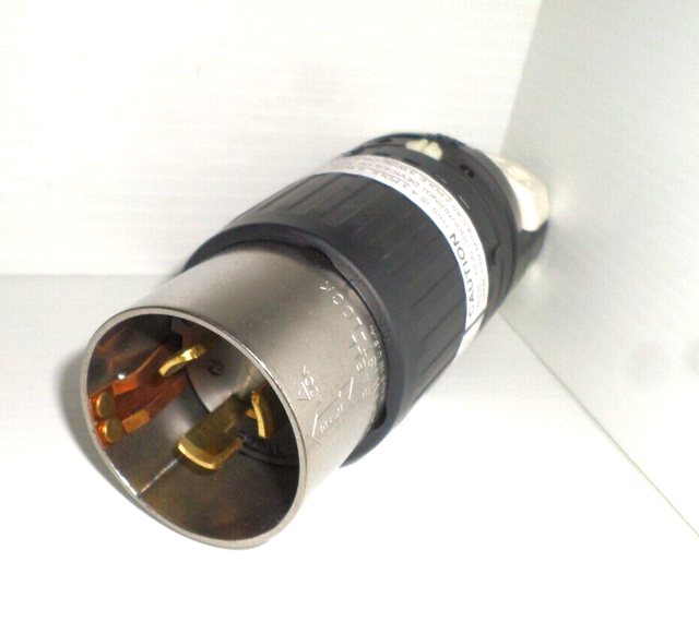 Hubbell HBL7765C 50A 250VDC/600VAC 3-Pole Male Insulgrip Plug for sale ...