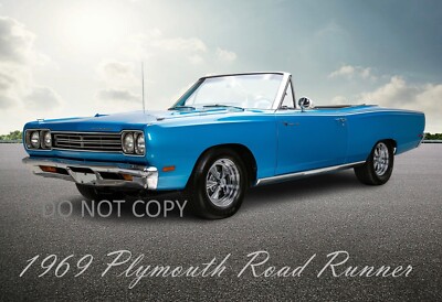 1969-plymouth-road-runner-convertible Premium Photo Print 11"x17" Wall ...