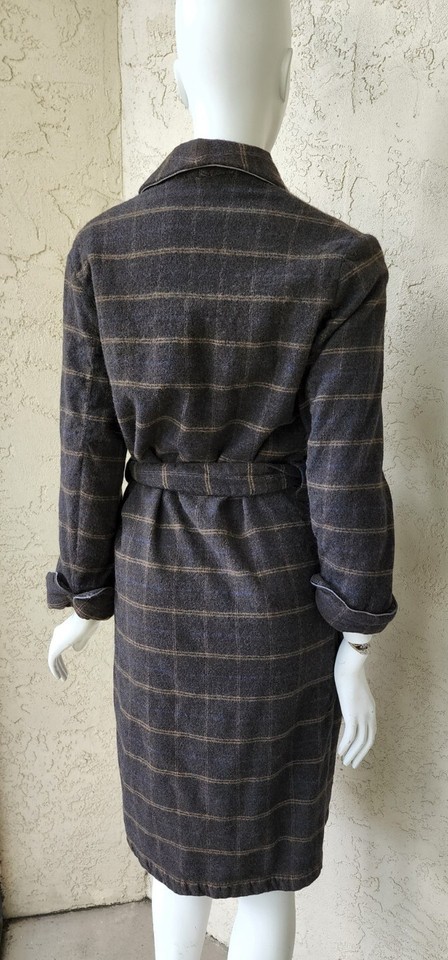 Daniel Hanson For Neiman Marcus Women's Wool Plaid Robe England Size ...