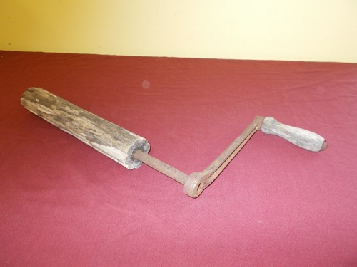 VINTAGE HAND CRANK WOOD HANDLE WASHING MACHINE PRESS WRINGER WOOD ...