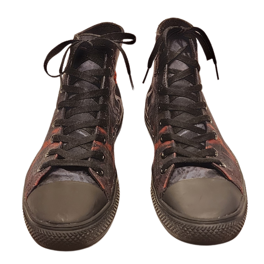 Mens Shoes 10.5 Raad Shop Skull and Roses Canvas High Tops | eBay