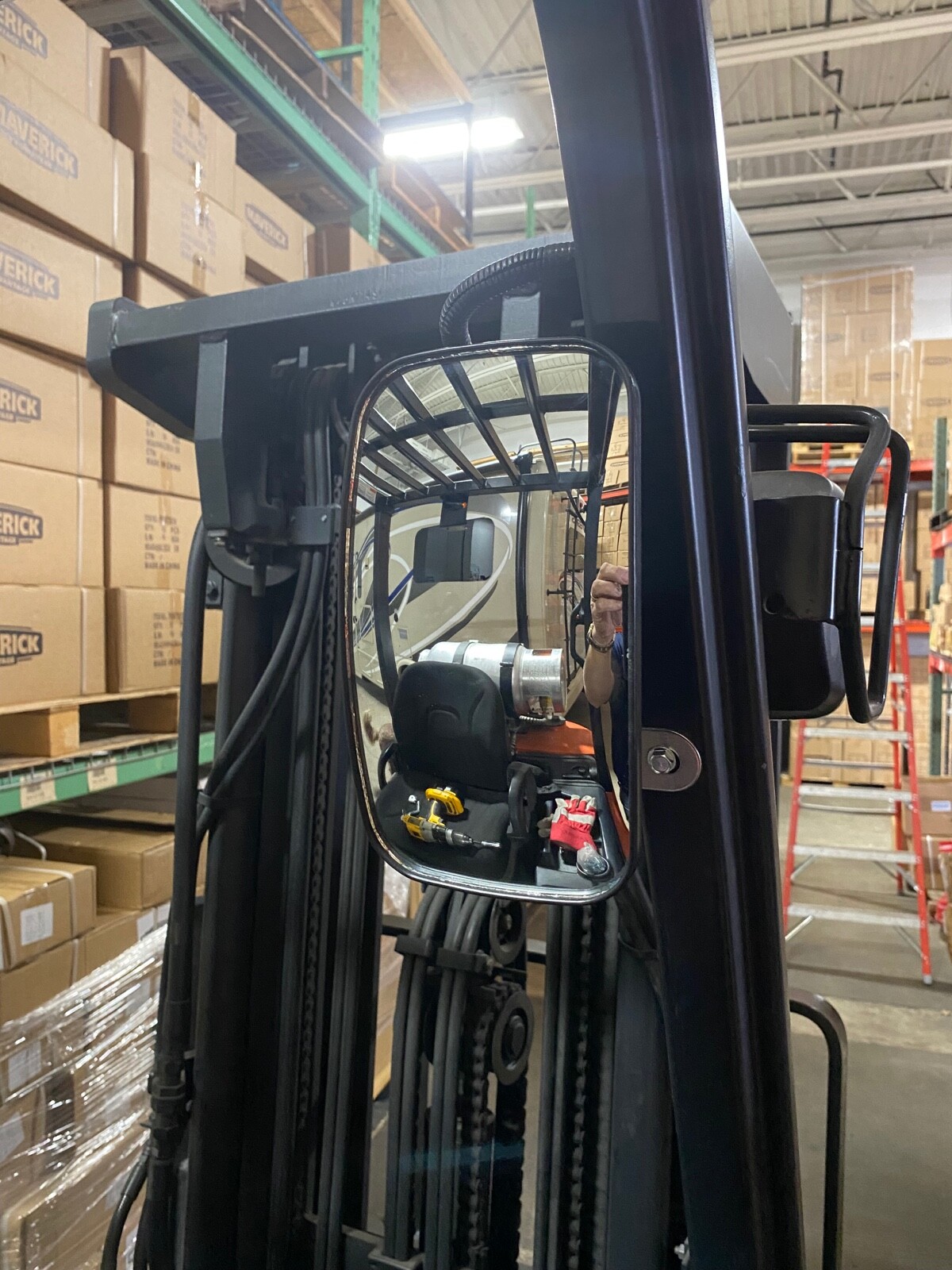 Universal Rear or Side View Mirror (4 5/8"x8") for Forklifts | 4 5/8"x8 ...