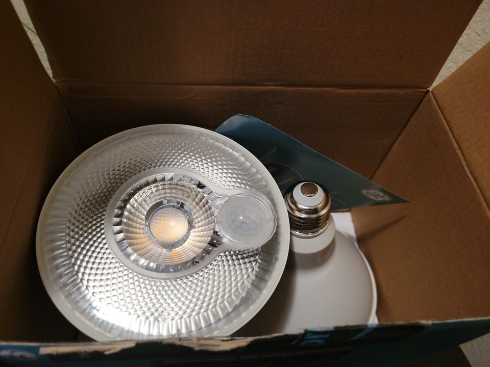 LED+ Motion Sensor LED Light Bulbs, Security Light, PAR38 Outdoor ...