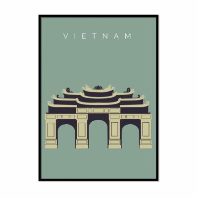 Vietnam Poster Hue Landmark Poster Artwork Minimalist Wall Art Decor | eBay