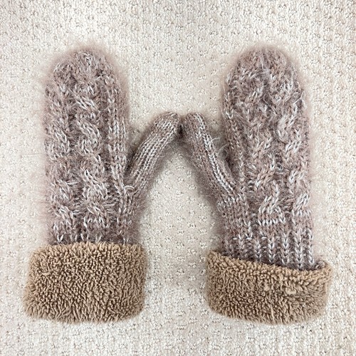 Vintage Fuzzy Winter Mittens Women's Size Medium Wool Acrylic Blend ...
