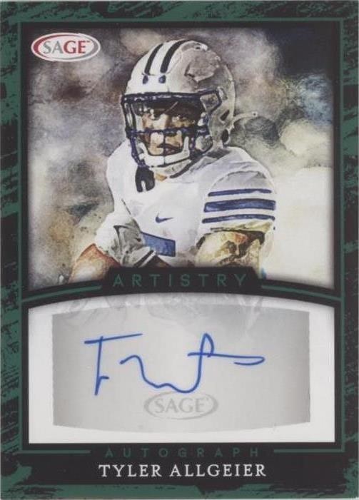 2022 SAGE Artistry - Autographs Tyler Allgeier #A-TA3 Green (AU, RC ...