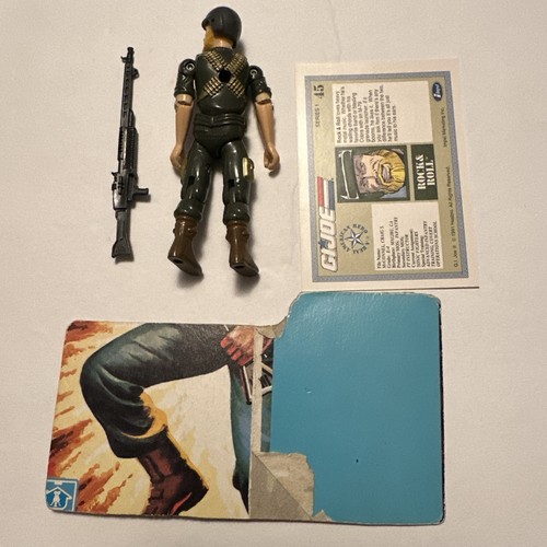 1982 Gi Joe 3.75" Rock N Roll V1 Machine Gunner Straight Arm Figure w ...