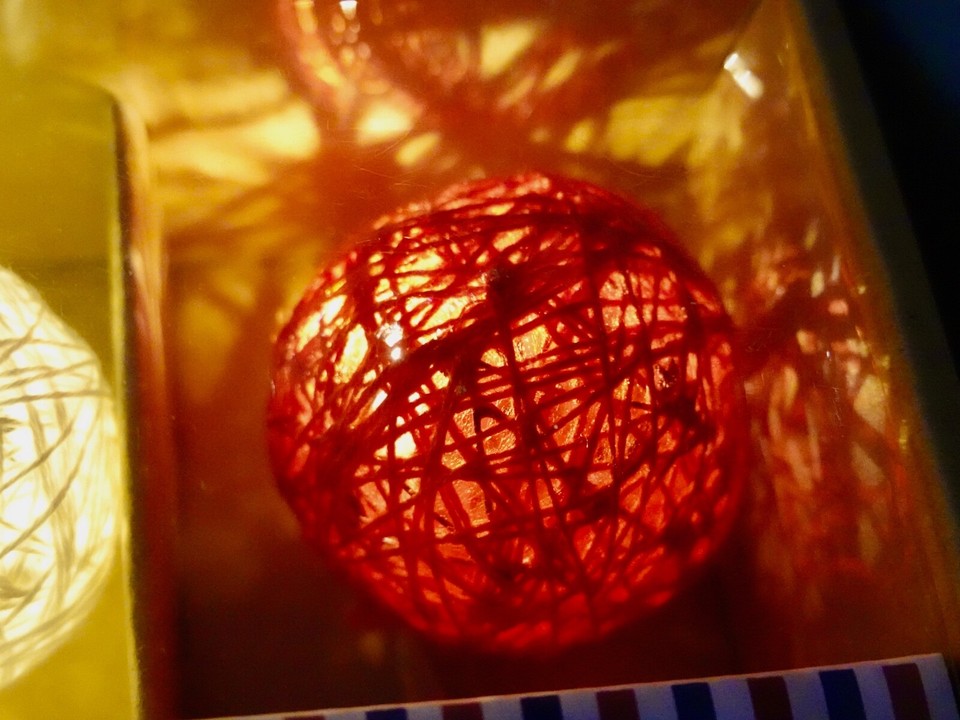 Red White & Blue LED String Lights Look Balls of Yarn 10ft 10 Lights ...