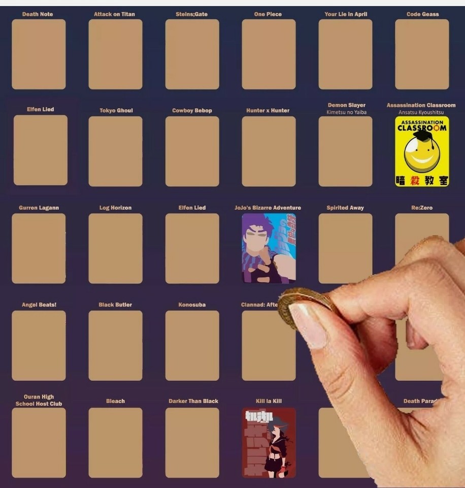 Top 100 Anime Scratch Off Poster - Guildable 2021 Anime Bucket List ...