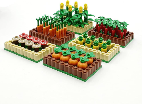 Cropland Set Farm Field Accessories Building Blocks Brick Playset for 6 ...