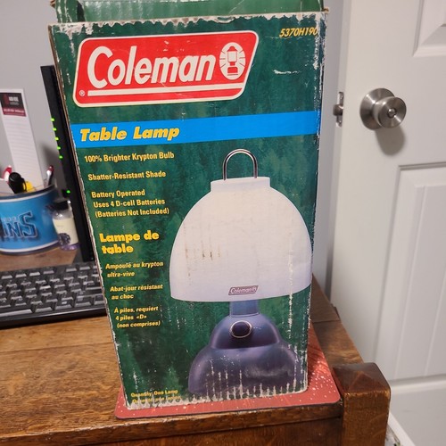 Vintage Coleman Table Lamp 53701900 ~ Portable Camping Tabletop Lantern ...