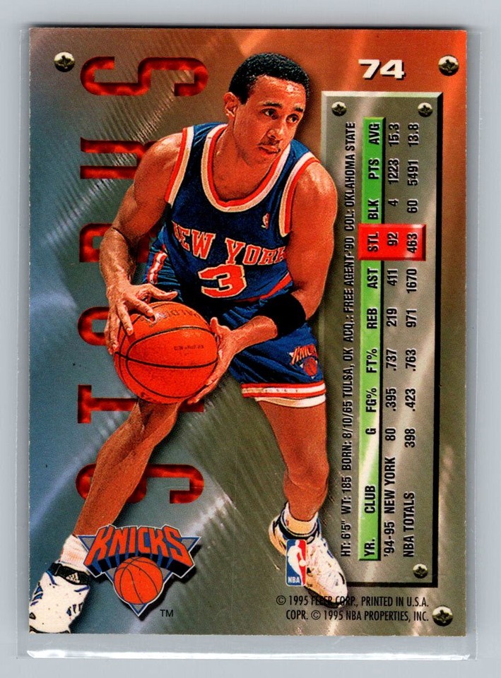 1995 Metal John Starks #74 Basketball New York Knicks | eBay