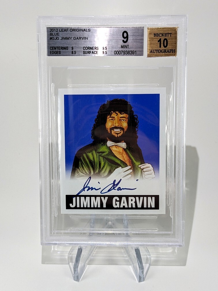 2012 Leaf Originals Wrestling JIMMY GARVIN Autograph Blue 17/25 BGS 9/ ...