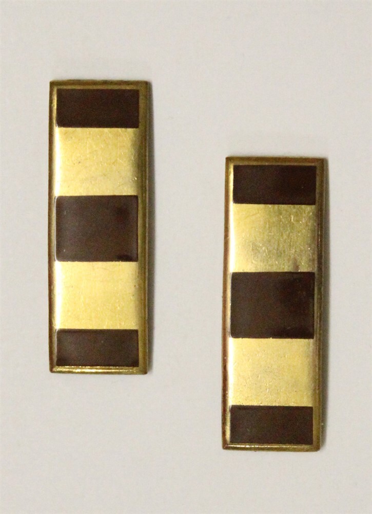 Officer Rank Pin 10433: Army Warrant Officer 2 CWO-2, pair - c/b, Meyer ...