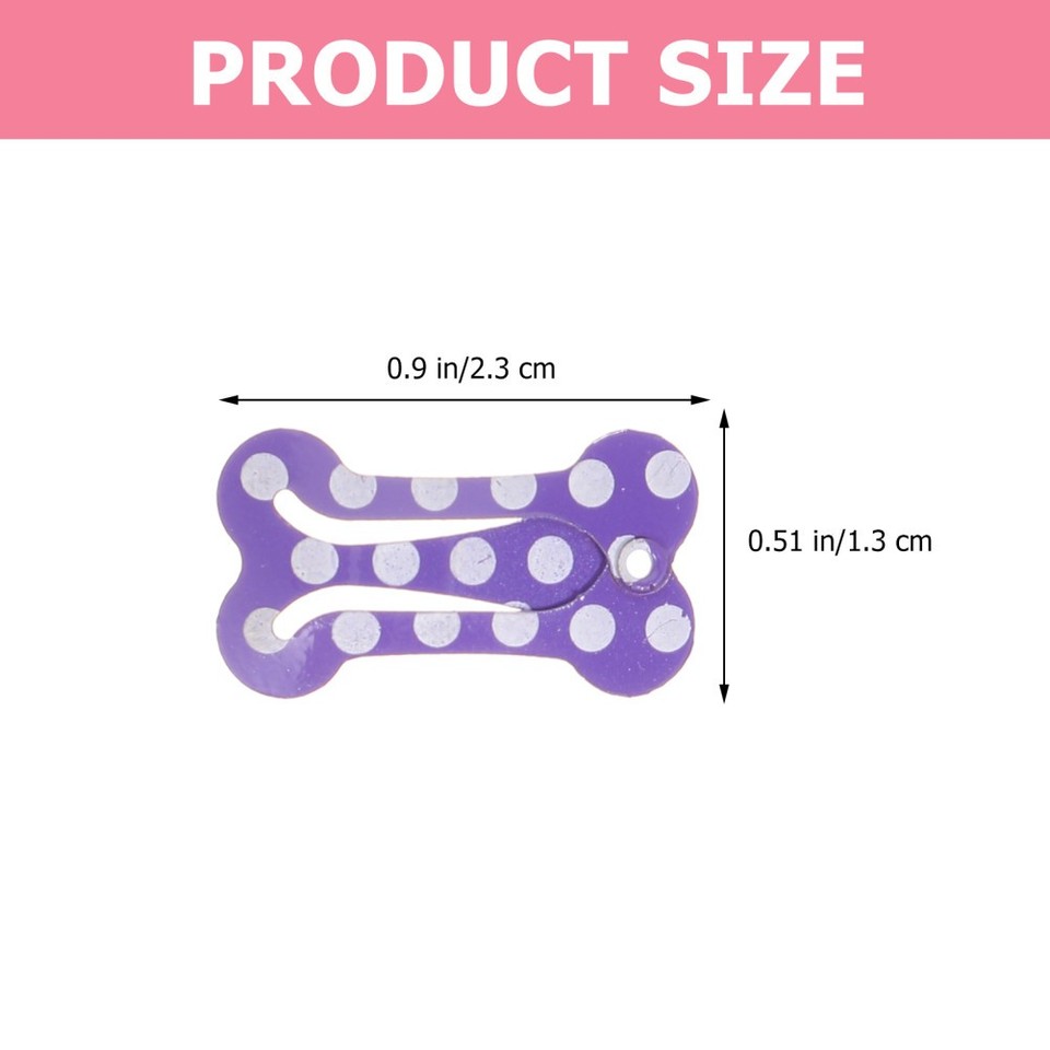 20 Pcs Metal Snap Pet Hair Clips Bone Design Dog Hair Barrettes | eBay ...