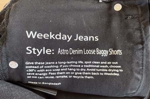 Weekday Astro Jeans Shorts Jorts Schwarz Größe 32 | eBay