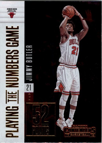 2017-18 Panini Contenders Playing the Numbers Game #10 Jimmy Butler ...