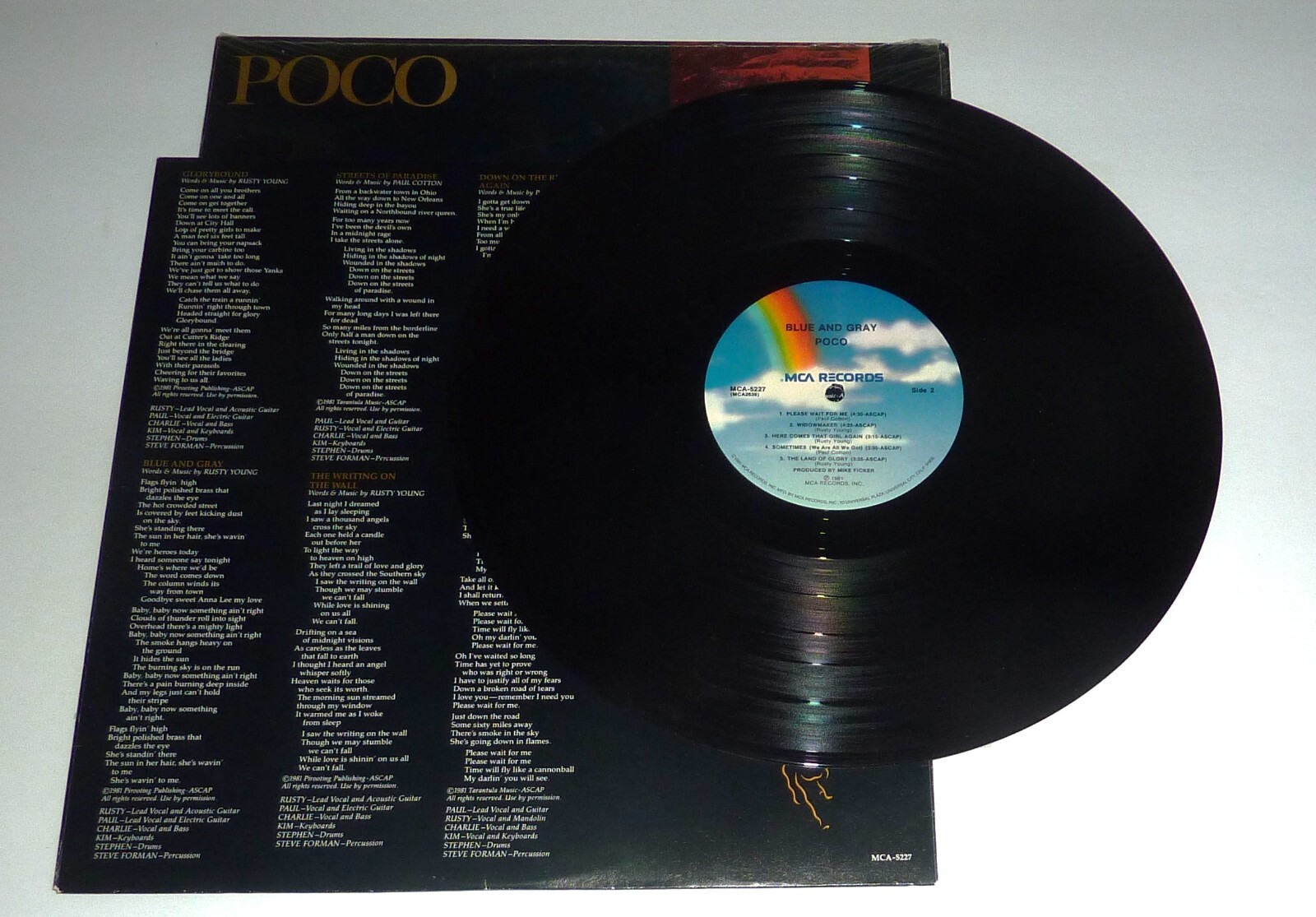 VINYL LP by POCO "BLUE AND GRAY" (1981) ROCK, POP / MCA RECORDS MCA ...
