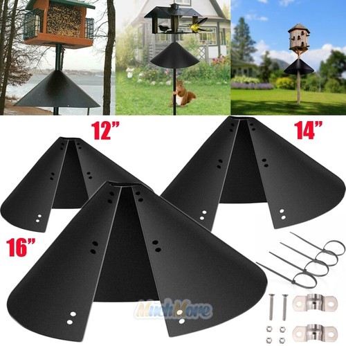 12/14/16" Dome Shield Feeder Station Plastic Bird Feed Guard Squirrel ...