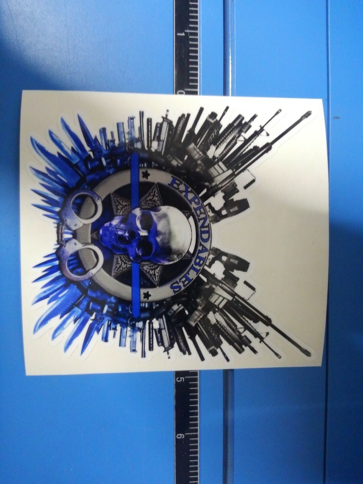 Expendables Decal sticker police law hero thin blue line vinyl window ...