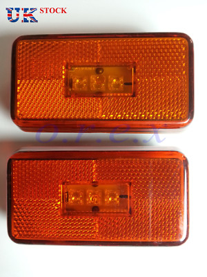 New 2x 24V Amber Side Marker LED (3LEDs) Lights Lamps for Scania P-G-R ...