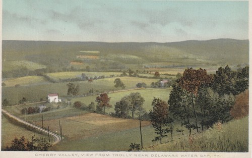 C1915-30 Cherry Valley, View from Trolly Near Delaware Water Gap, Pa ...