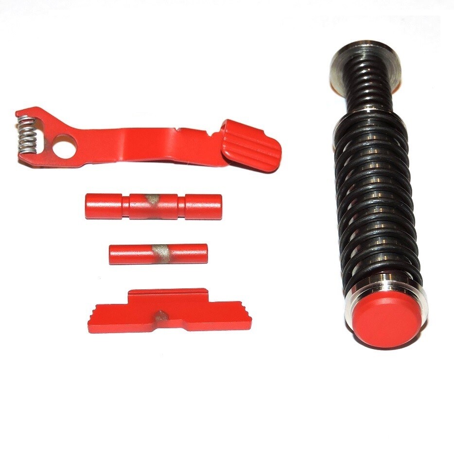 For GLOCK 42 43 Red Coated Guide Rod + Extended Parts Kit. Choose Kit ...