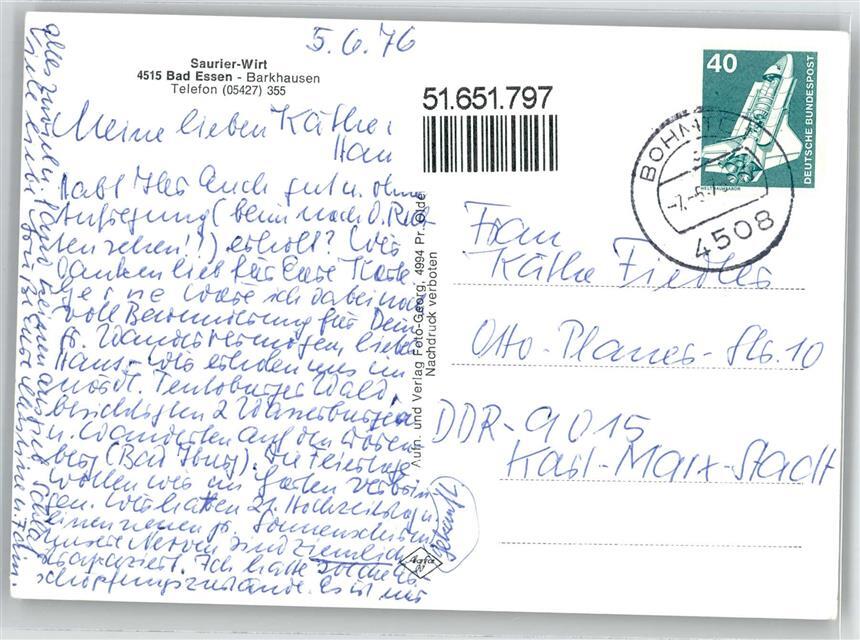 51651797 - 4515 Barkhausen Gasthaus Saurier Wirt Osnabrueck LKR | eBay