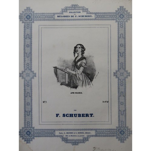 SCHUBERT Franz Ave Maria Chant Piano ca1840 | eBay