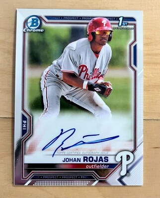 Johan Rojas 2021 Bowman Chrome Autograph | eBay