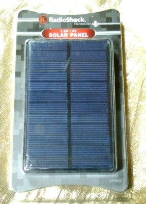 Radio Shack Solar Panel 1.5w • 6v 2770052 | eBay