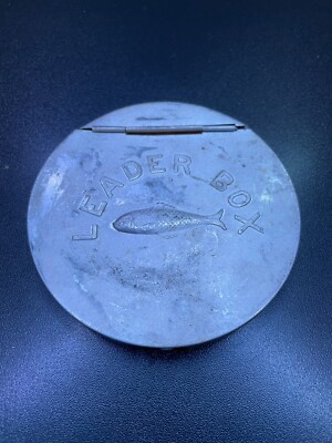 VTG Pflueger Leader Box Metal Aluminum Lure Hook Tin Holder Tackle🦈 ...