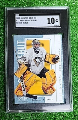 2003-04 ITG VIP Rookie Debut /580 Marc-Andre Fleury #32 SGC 10 GEM MINT ...