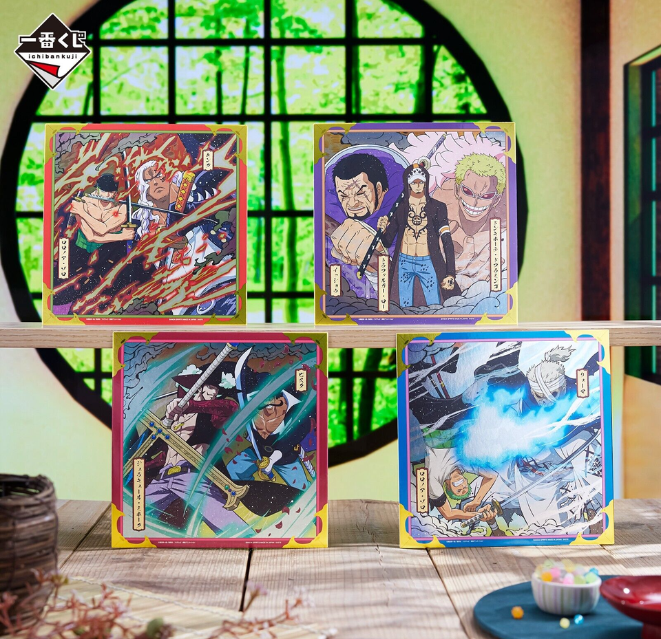 Raro one piece Ex Anima Kuji Maggio 2024 Metallico Shikishi Arte Board ...