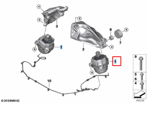 NEW BMW 3 G20 RIGHT SIDE ENGINE MOUNT 22116860482 ORIGINAL | eBay
