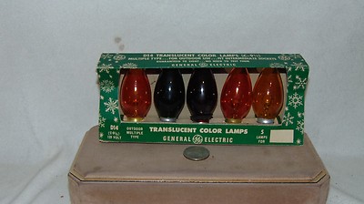 FIVE D14 C-9 1/2 COLOR LIGHT BULBS | eBay