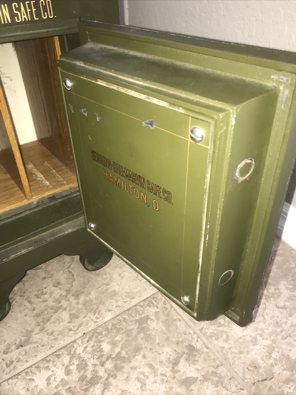 Antique Herring Hall Marvin Safe Co. Floor Safe Sold By John B. Varick ...