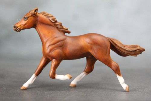 Custom Breyer Stablemate Standardbred gelding chestnut/sorrel hand ...
