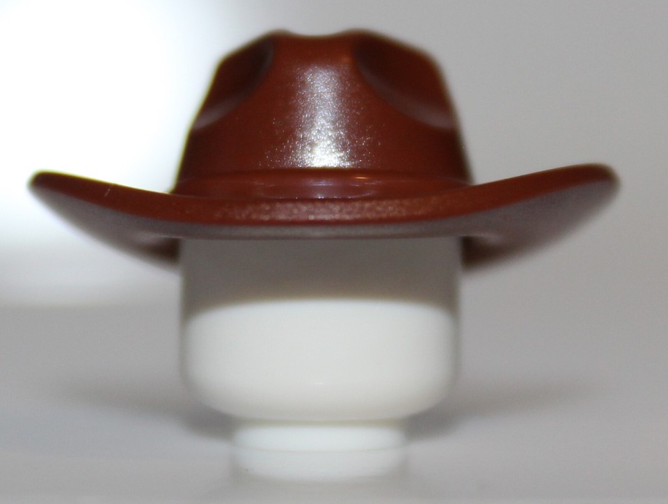 Lego Reddish Brown Minifig Headgear Hat Very Wide Brim Outback Style ...