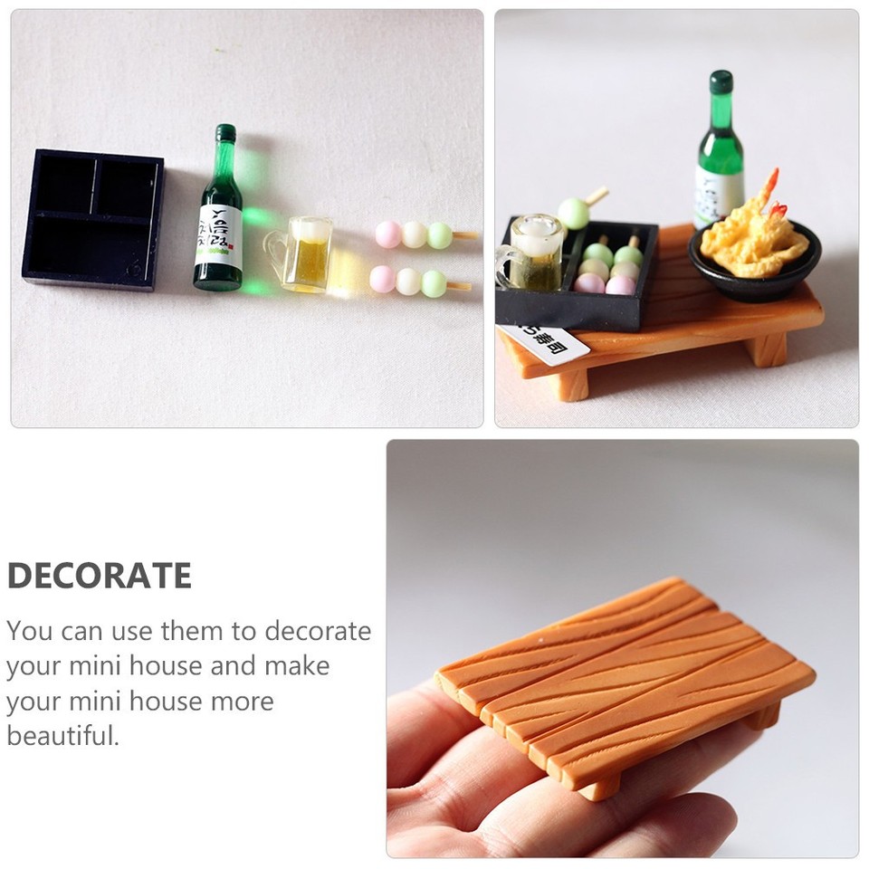 3 Pcs Play Kitchen Sushi Toy Japanese Style Food Model Miniature ...