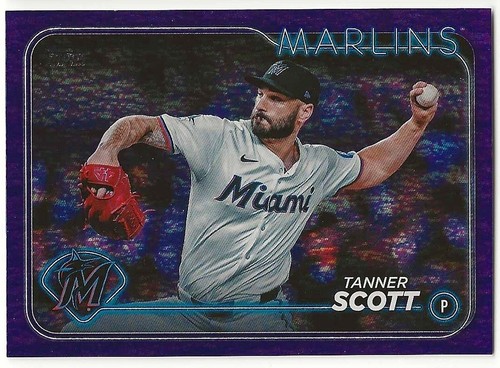 2024 Topps Update TANNER SCOTT Insert PURPLE HOLO FOIL Parallel Card ...