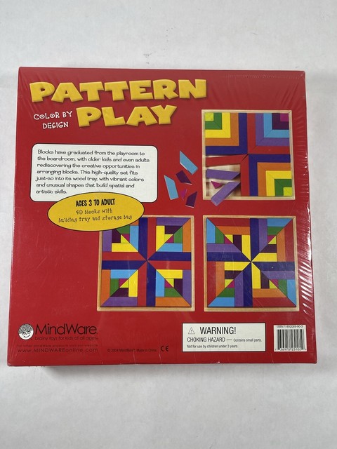 MindWare Pattern Play 40 Colored Wood Block Replication Game for sale ...