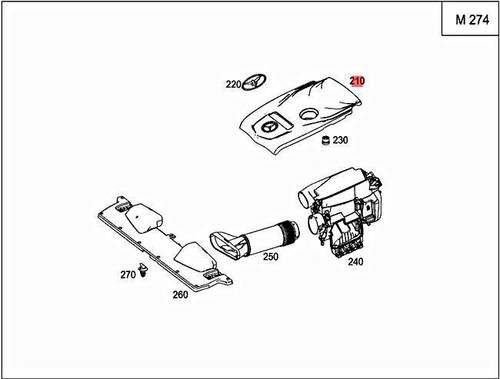 Genuine Mercedes-Benz Engine Cover 2740106707 OEM for sale online | eBay