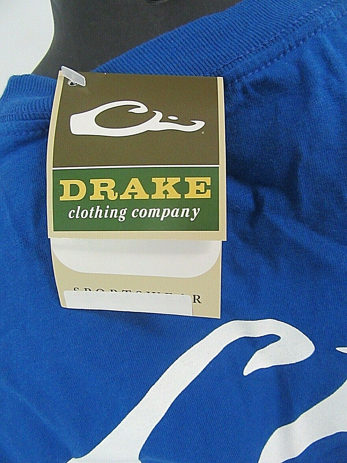 MSRP 19.99 NEW DRAKE WATERFOWL DUCK HEAD LOGO T-SHIRT - BLUE - SIZE M ...