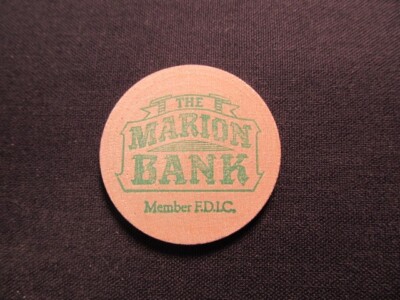 The Marion Bank Wooden Nickel Token - The Marion Bank Wooden Nickel ...