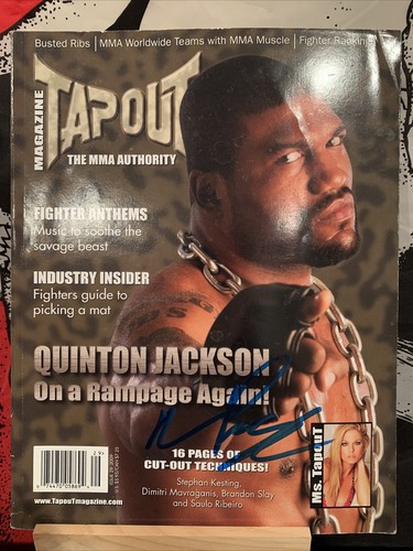 QUINTON "RAMPAGE" JACKSON Signed UFC MMA Autograph TAPOUT Magazine ...