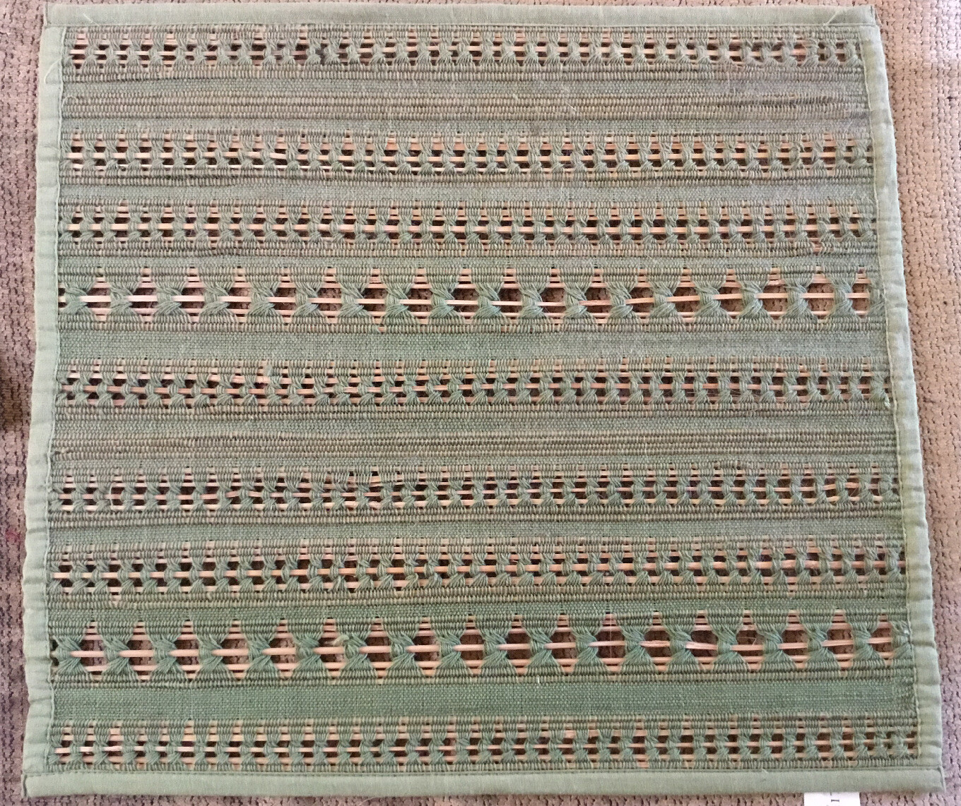 Set Of 4 Green Nobility Brand Placemats Cotton And Bamboo Straw | eBay