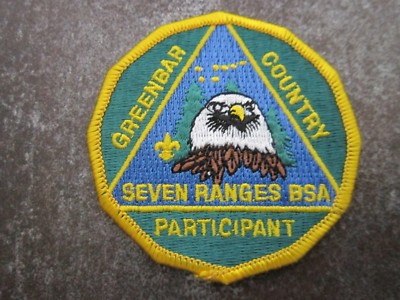 Greenbar Country Seven Ranges BSA Cloth Patch Badge Boy Scouts Scouting ...