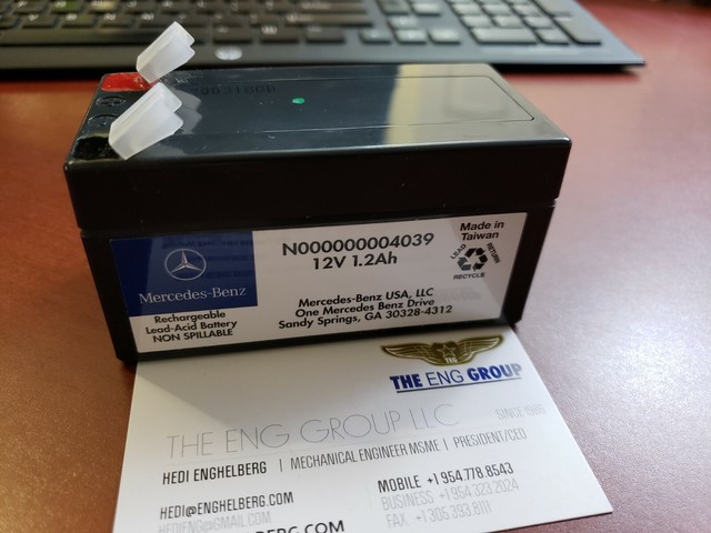 Genuine OEM MERCEDES Auxiliary Battery 12v 1.2ah N000000004039 for sale ...