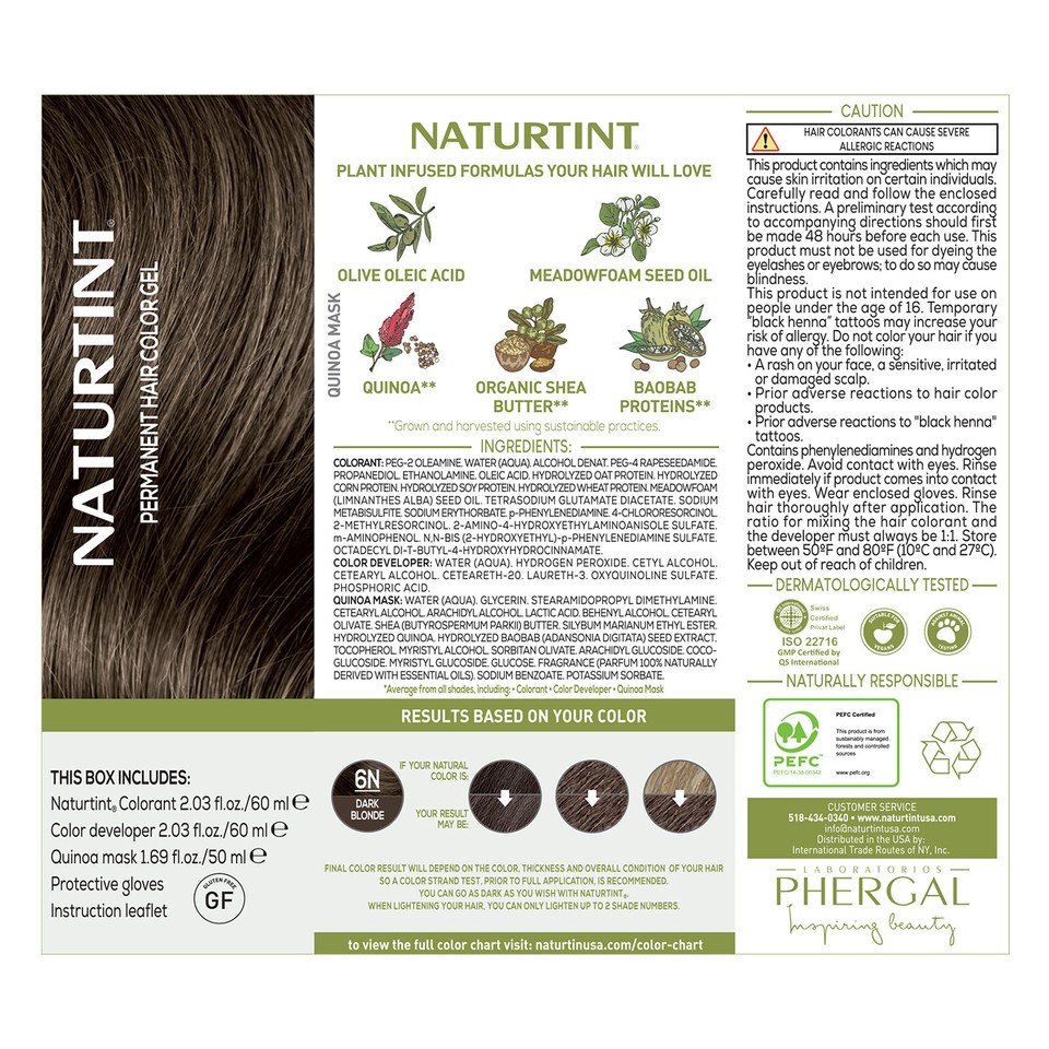Naturtint Permanent Hair Color - 6N Dark Blonde 5.07 Fl Oz (Pack of 1 ...